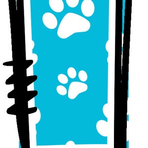 Paw Print Alphabet Doodle Font Letters Dog Numbers Puppy Sublimation ...