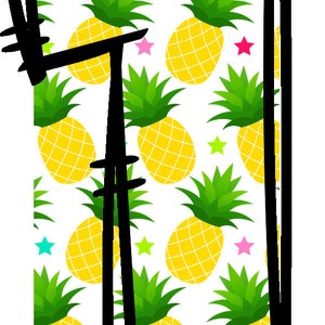 Pineapple Alphabet Doodle Font Summer Letters Hawaiian Numbers PNG Font ...