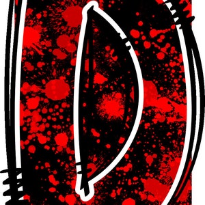 Red and Black Alphabet, Doodle Font, Letters, Sports Alpha, Team Name ...