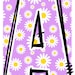 Daisy Alphabet Doodle Font Letters Floral Numbers PNG Daisy Flower ...