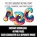 Tie Dye Alphabet Retro Font Letters Tiedye Numbers PNG Font Tie Dye ...