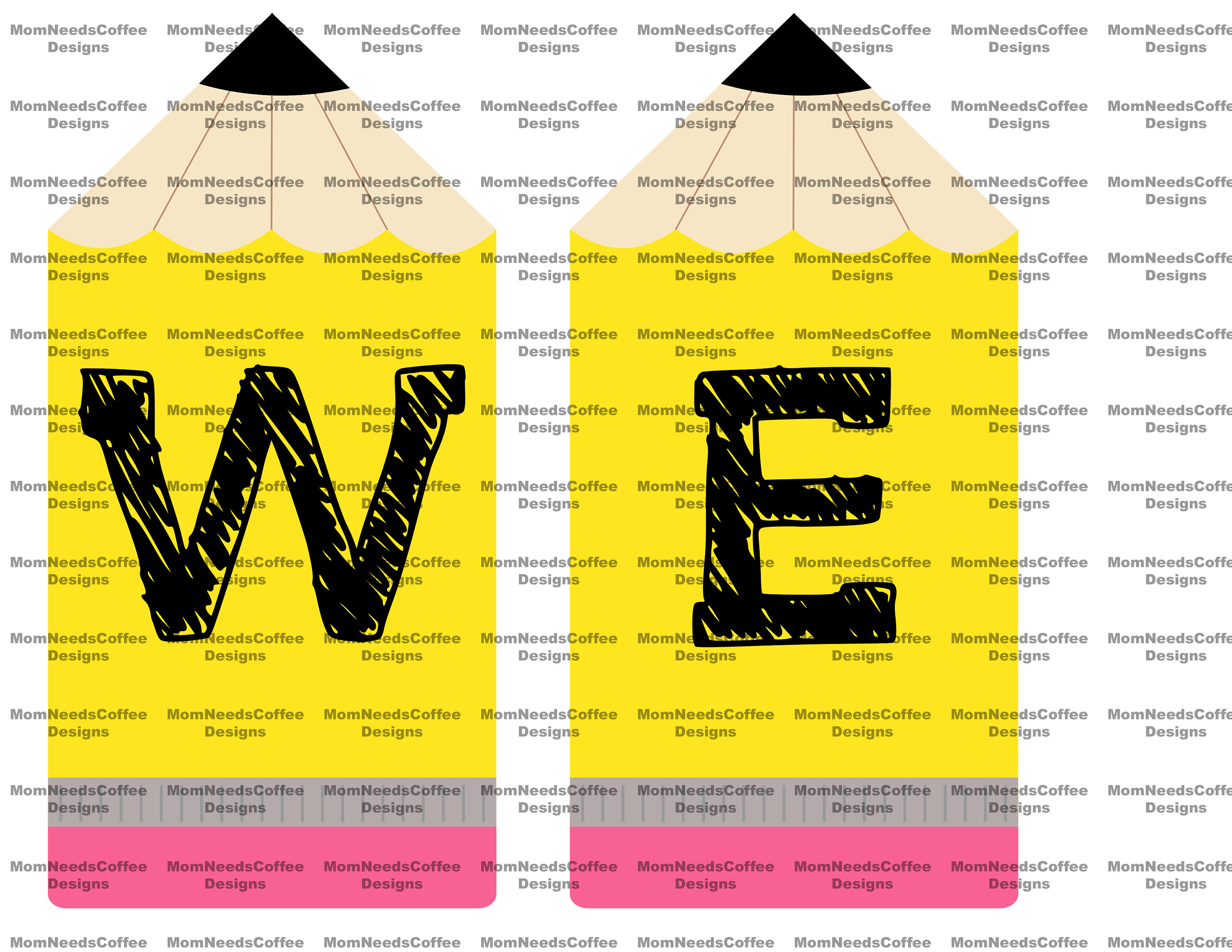 Back to School Banner Pencil Banner. FULL ALPHABET Instant | Etsy