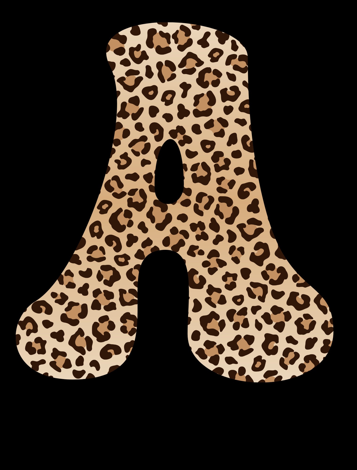 Leopard Print Alphabet Doodle Font Letters Leopard Print Numbers PNG ...