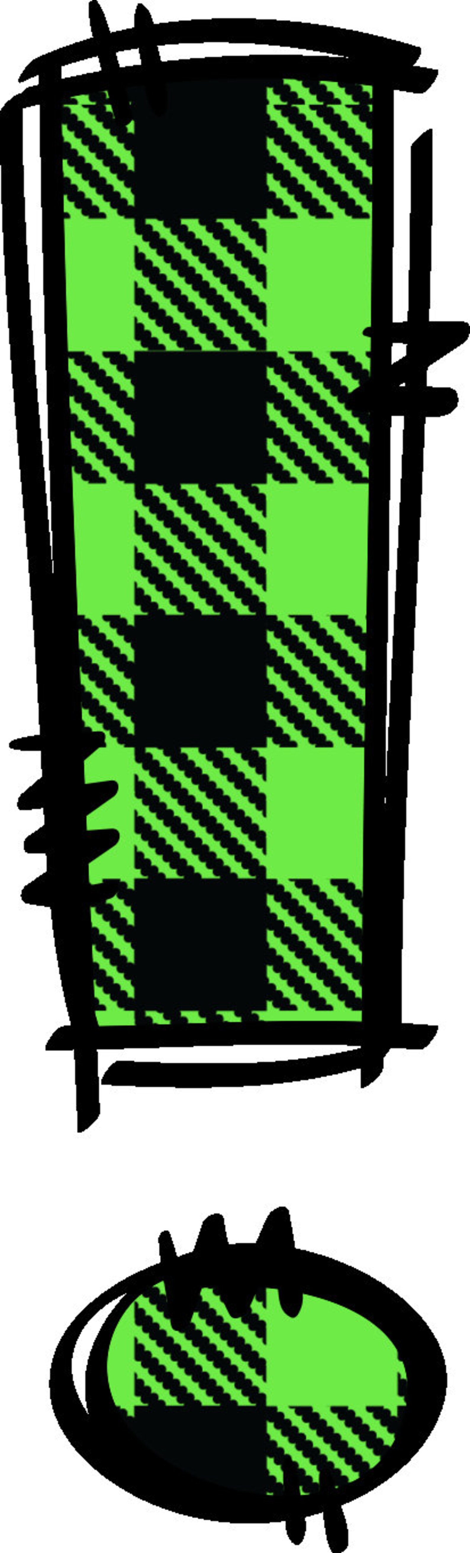 Neon Green Plaid Print Alphabet Doodle Font Letters Buffalo Plaid Print ...
