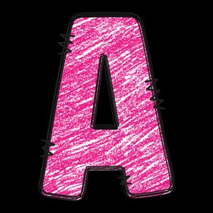 6 Crayon Alphabet Set, PNG, Doodle Font, Classroom Letters, School Font ...