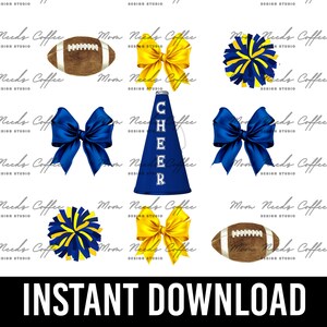 Cheer Football Coquette Bows PNG, Gameday Sublimation, Cut and Print ...