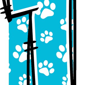 Paw Print Alphabet Doodle Font Letters Dog Numbers Puppy Sublimation ...