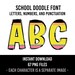 Teacher Doodle Letters, Back to School, Pencil Hand Drawn Doodle Alpha ...