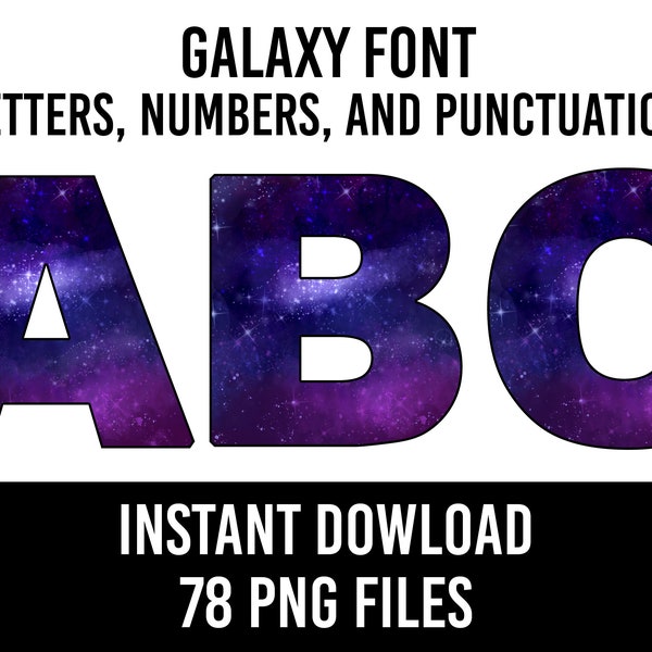 Galaxy Alphabet - Etsy