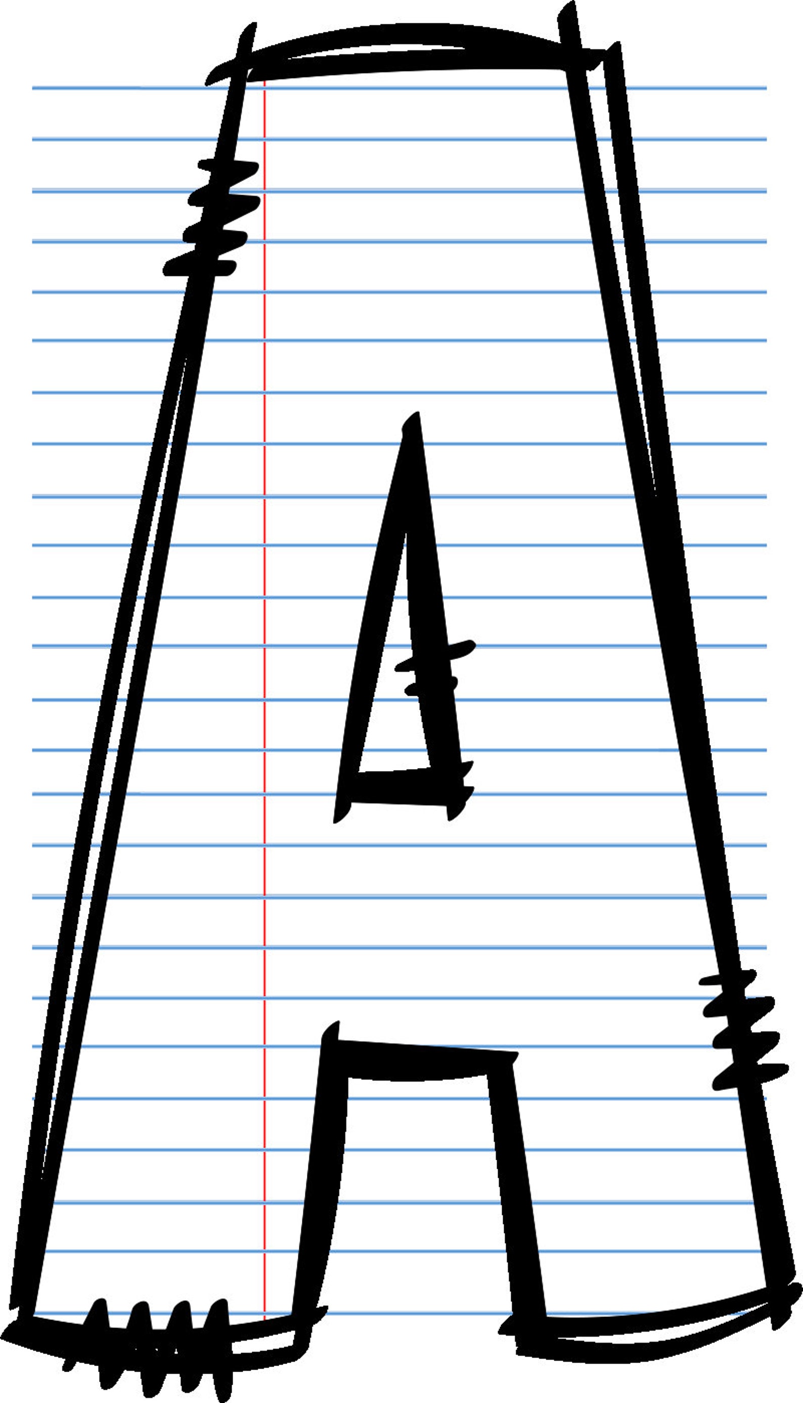 Teacher Doodle Letters, Back to School, Pencil Hand Drawn Doodle Alpha ...