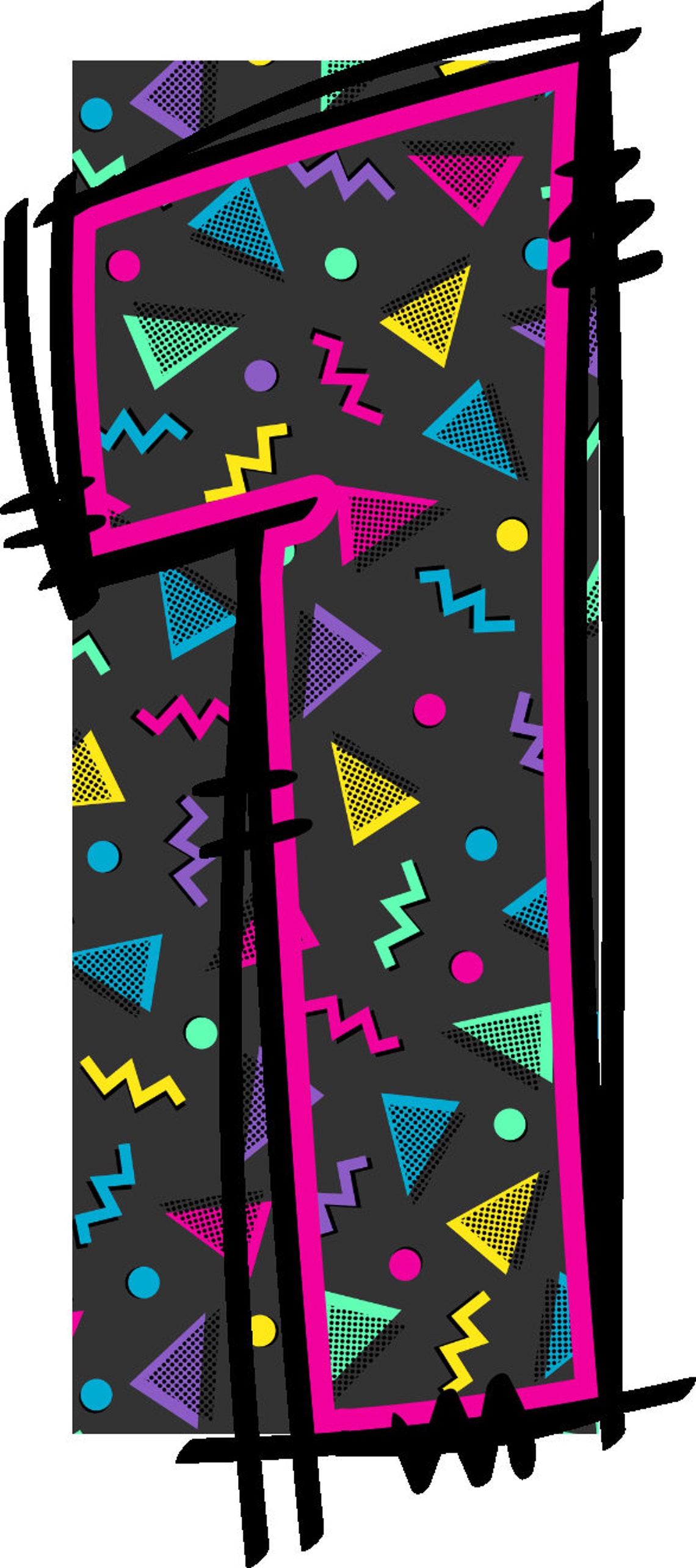 80s Alphabet Doodle Font 90s Letters Retro Numbers PNG Eighties Alpha ...