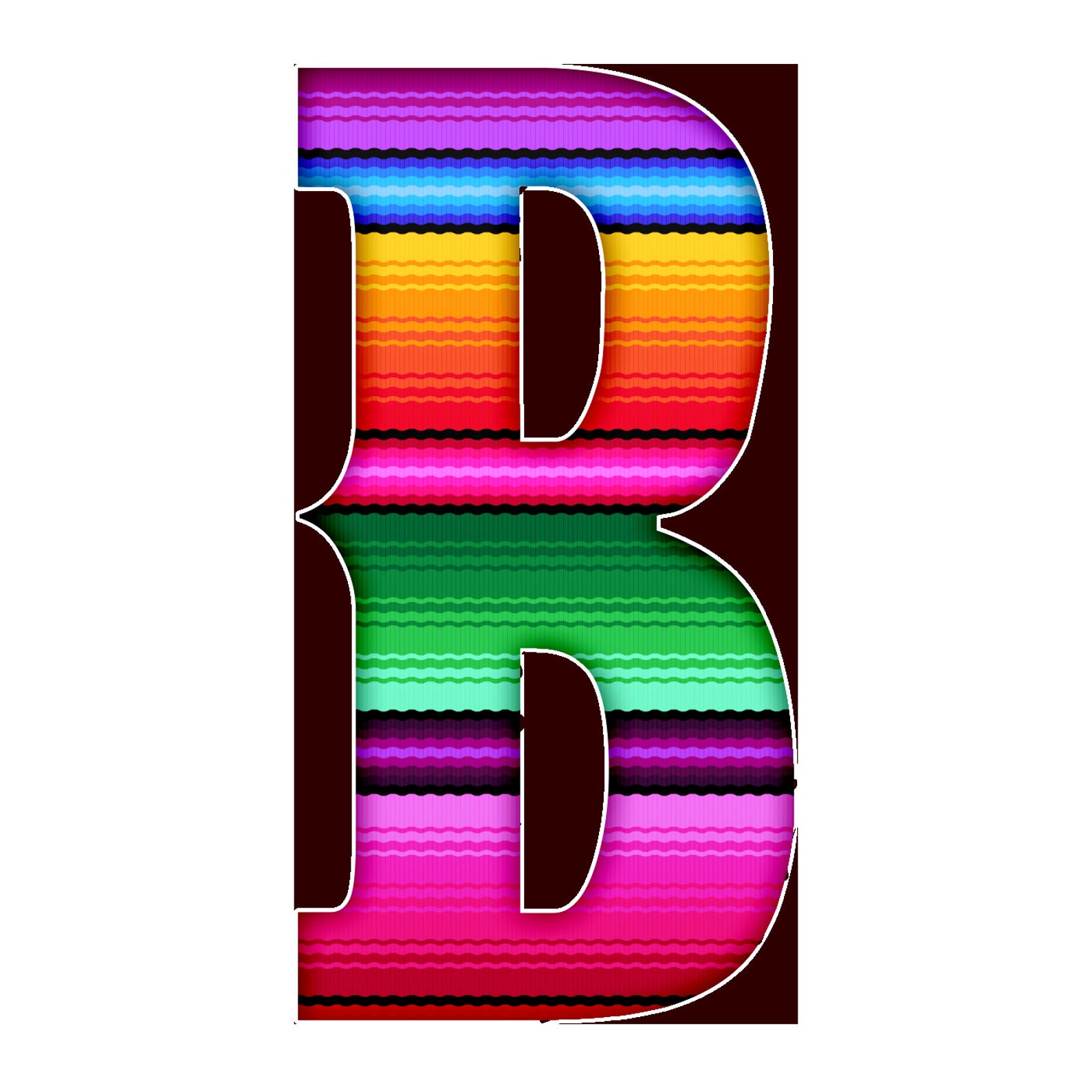 Western Serape Alphabet 26 Letters, PNG File, Serape, Serape Font ...