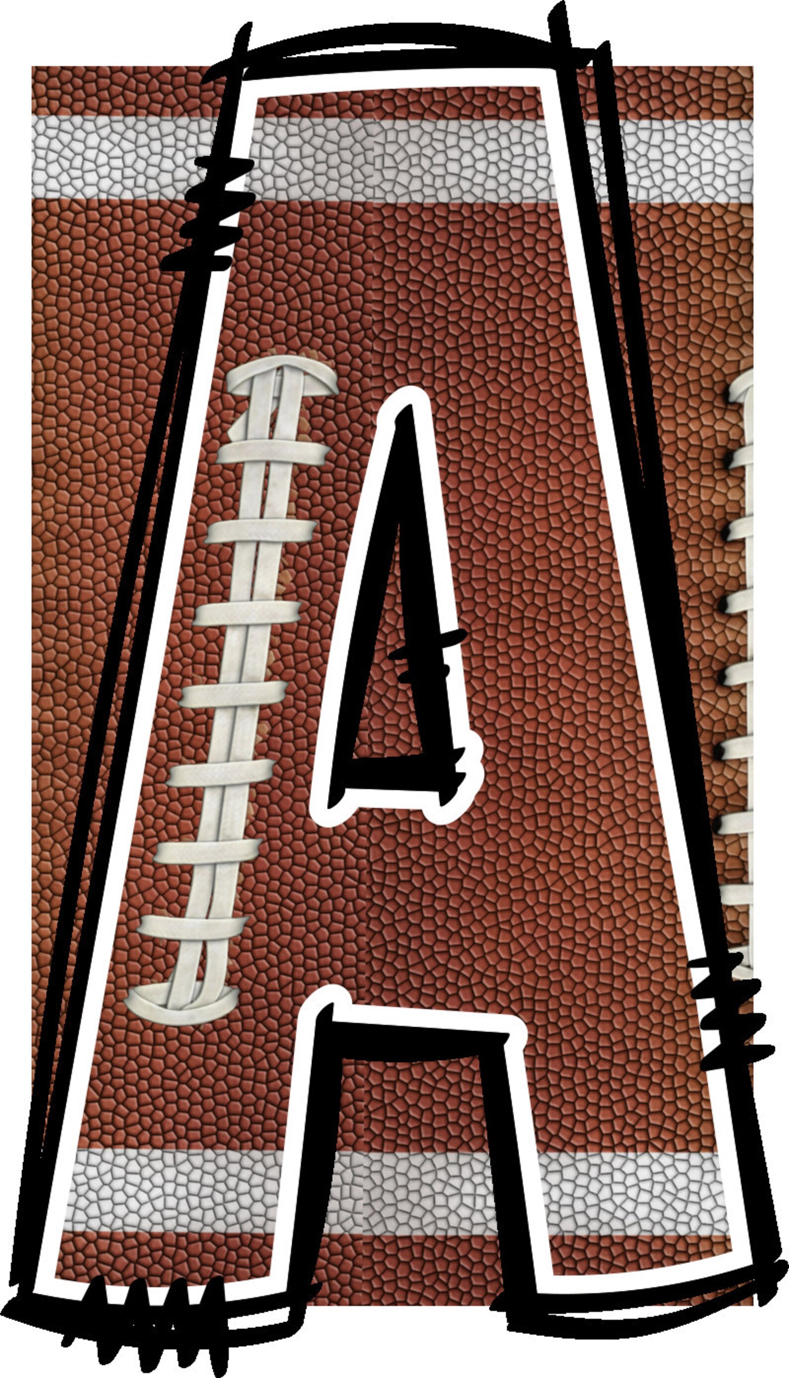 Football Alphabet Doodle Font, Sports Letters, College Font, Numbers ...