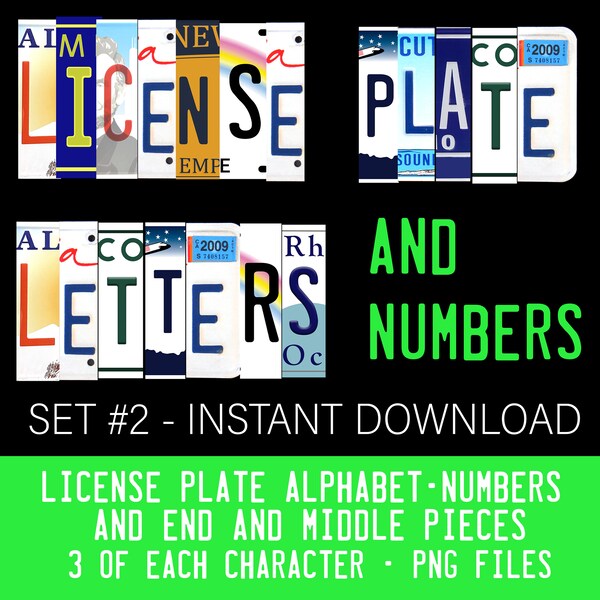 License Plate Letters - Etsy