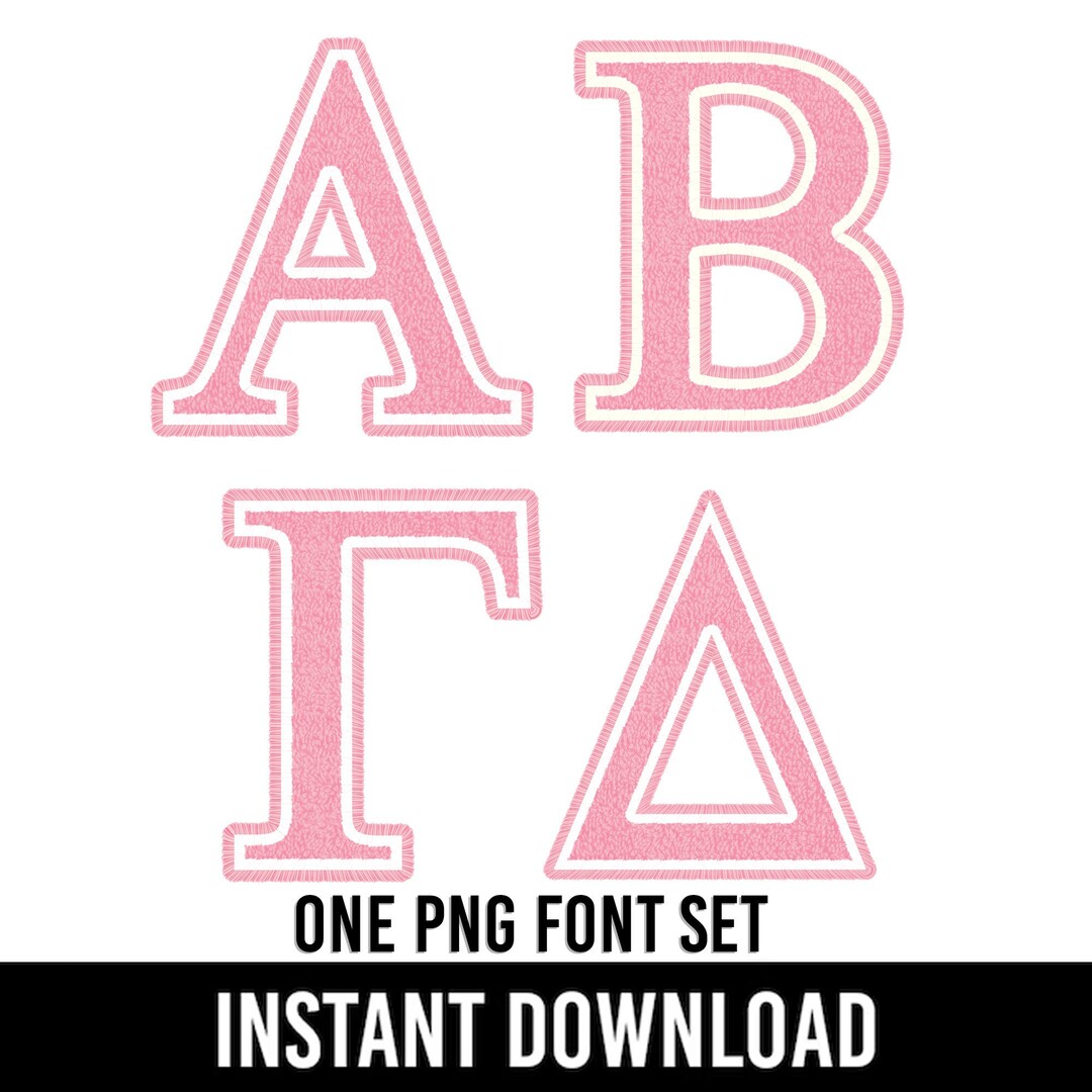 Pink Greek Alphabet, PNG, Greek Letters, Png Files, Greek Font ...