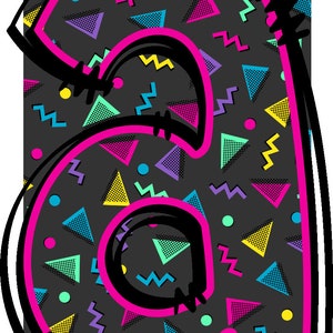 80s Alphabet Doodle Font 90s Letters Retro Numbers PNG Eighties Alpha ...