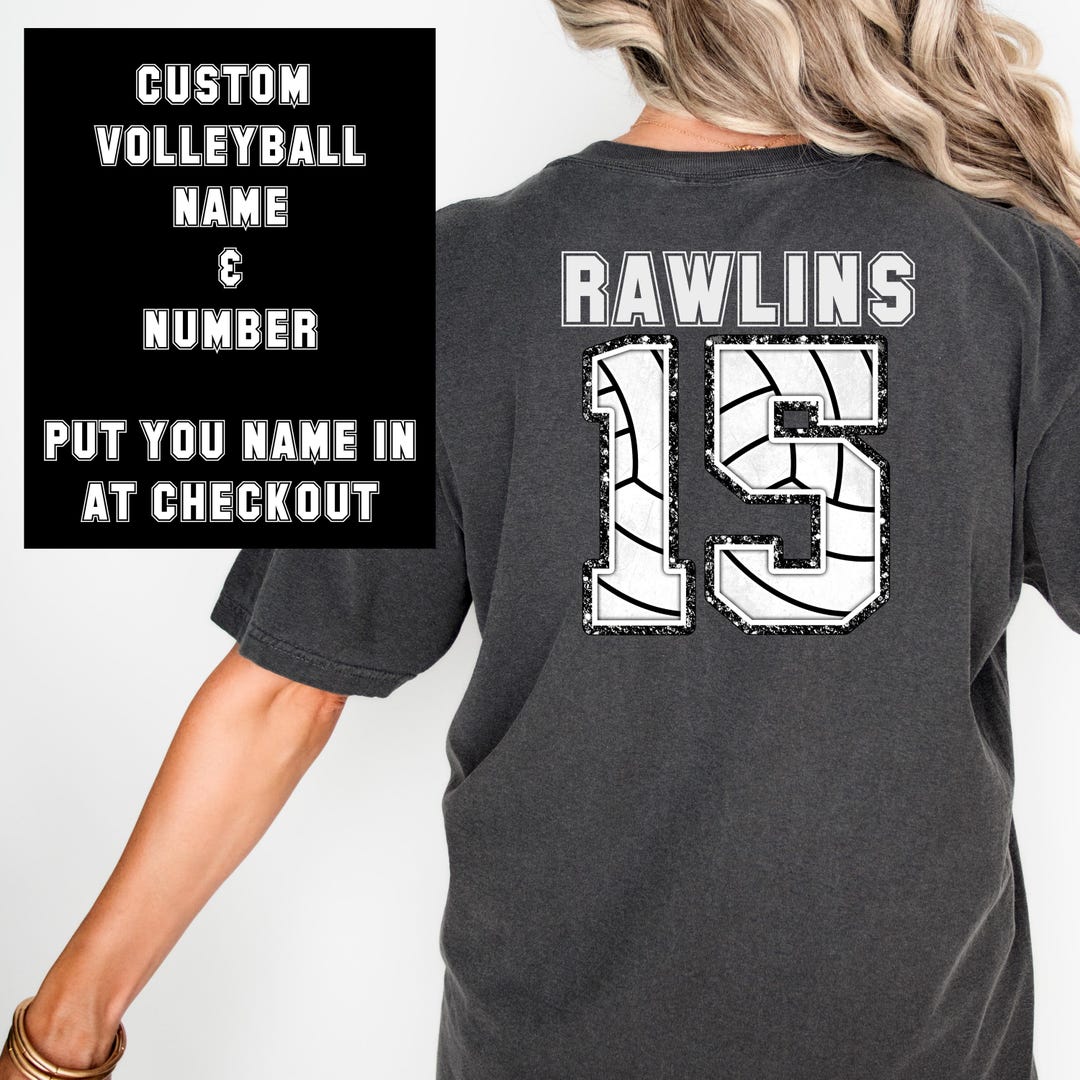 Custom Volleyball Number and Name PNG, Custom Team Image, Volleyball ...