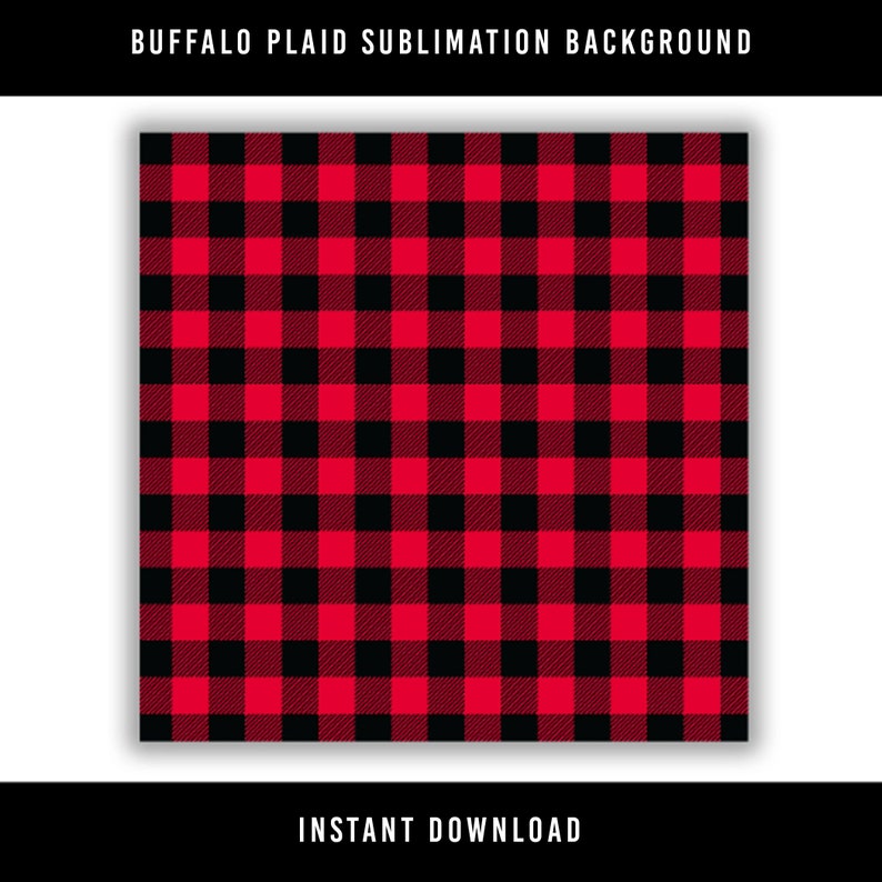 Red Buffalo Plaid Sublimation Background Clipart PNG Plaid | Etsy