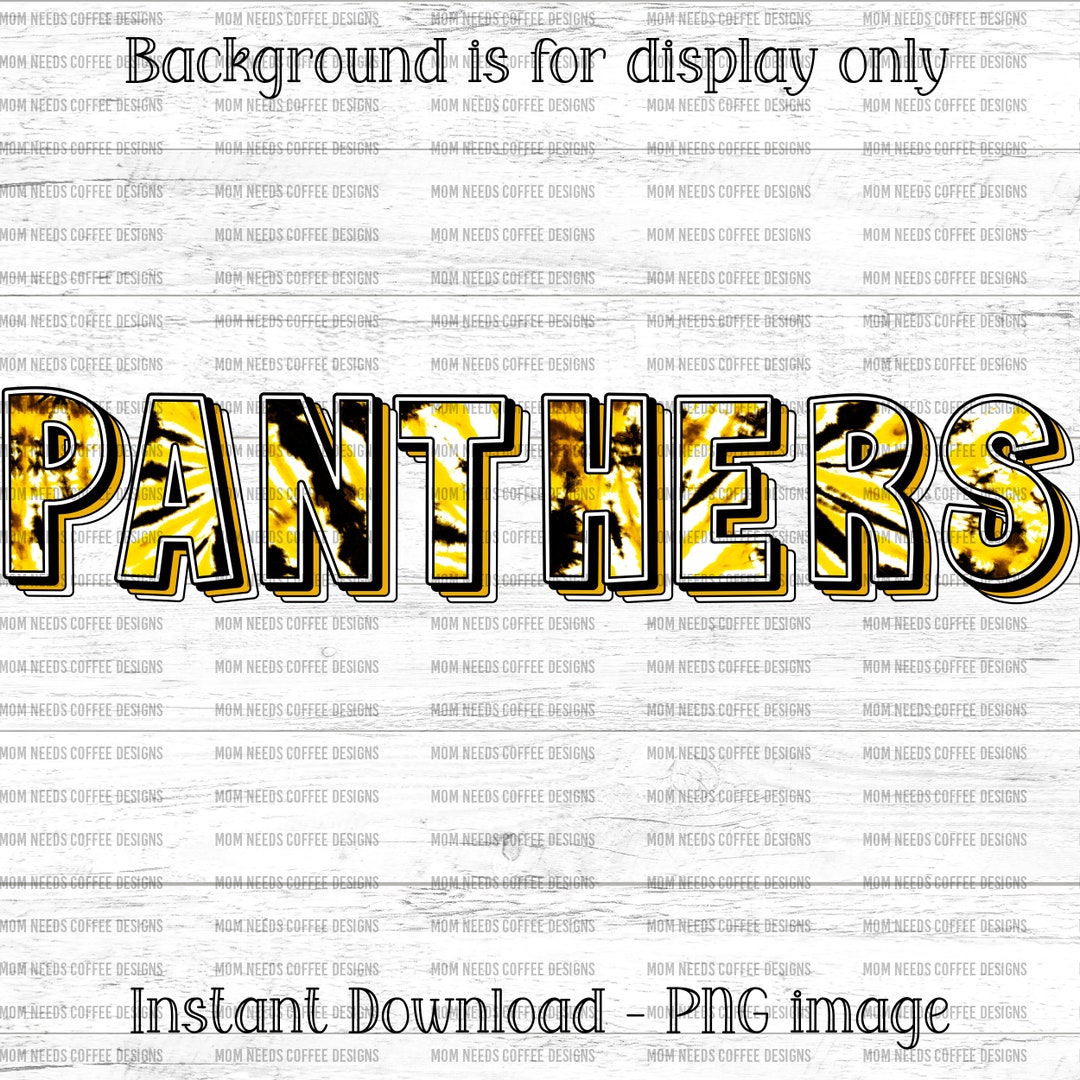 Panthers PNG Transfer, Mascot Sublimation, Digital Download PNG, Tie ...