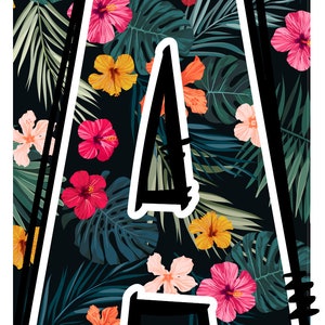 Summer Alphabet Doodle Font Letters Hawaiian Numbers PNG Tropical ...