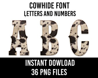 Cow Print Letters - Etsy