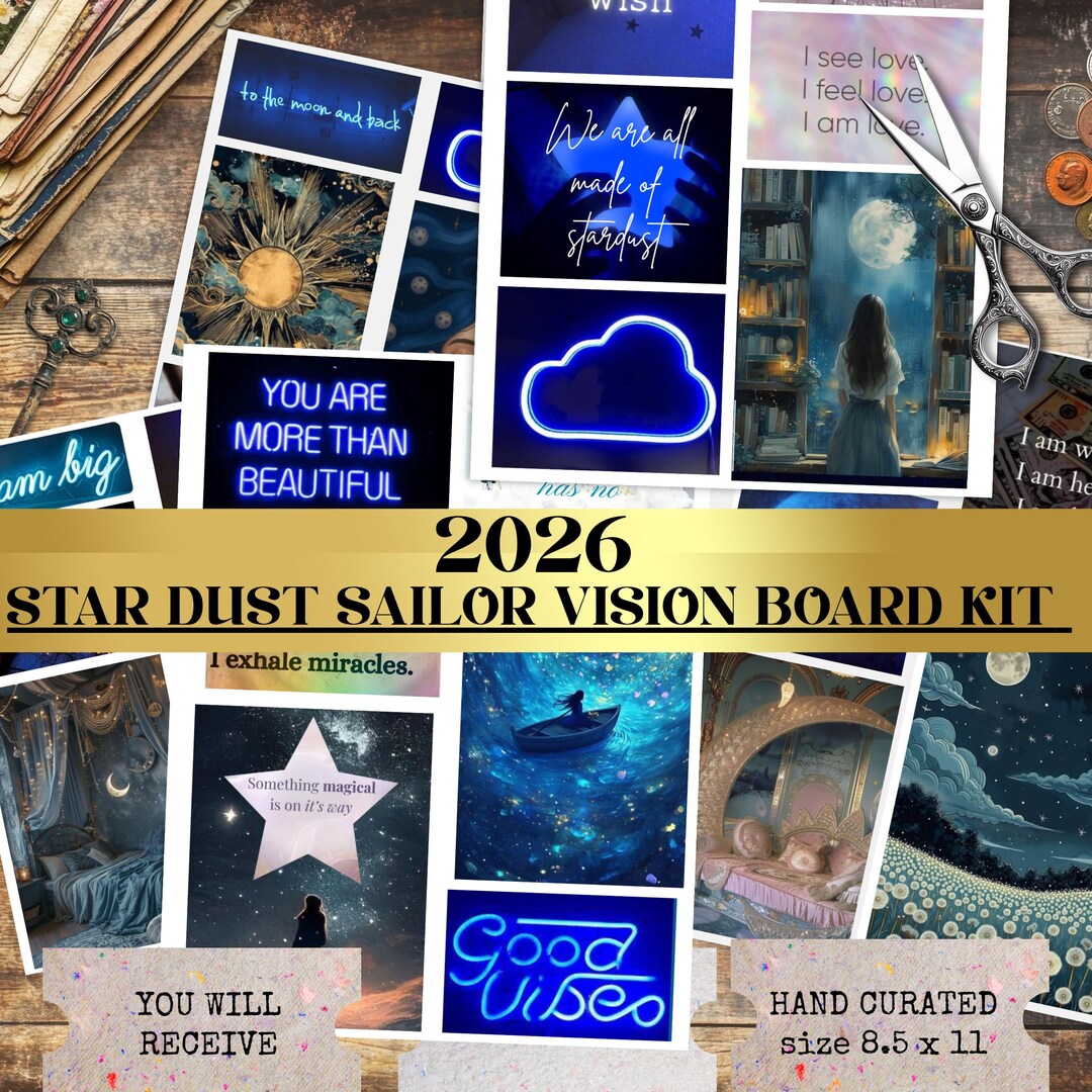 THE STARDUST Dreamer Vision Board Artistic Themed Kit /journal Sheets ...