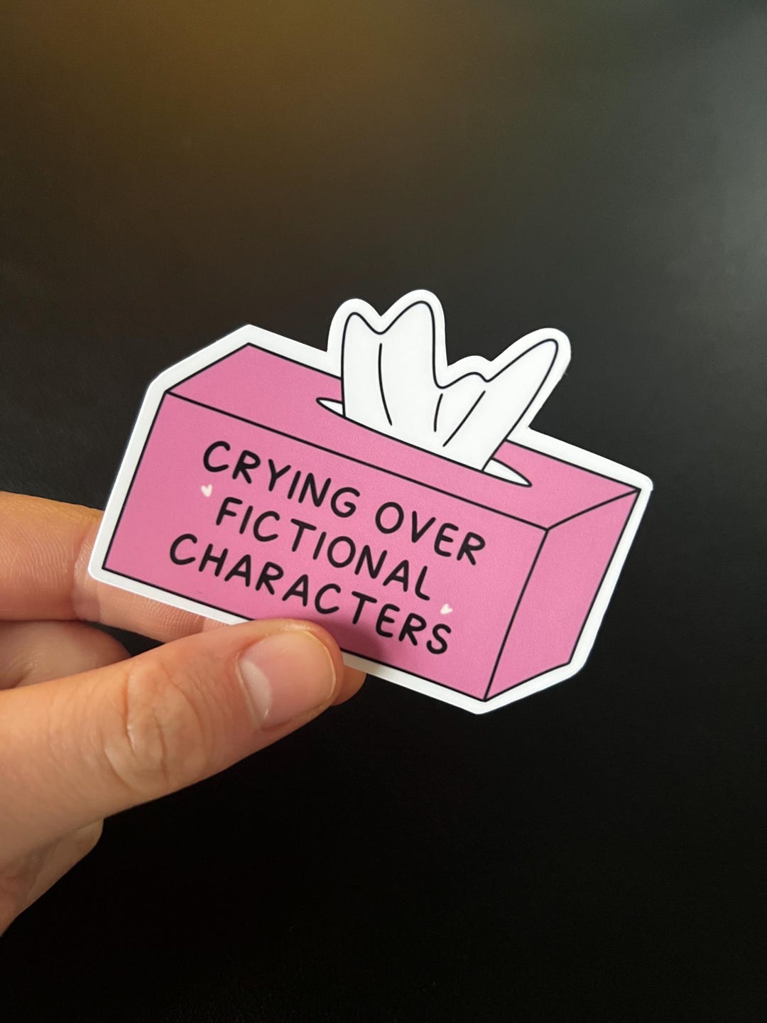 Sticker - Crying Over Fictional Characters - Etsy