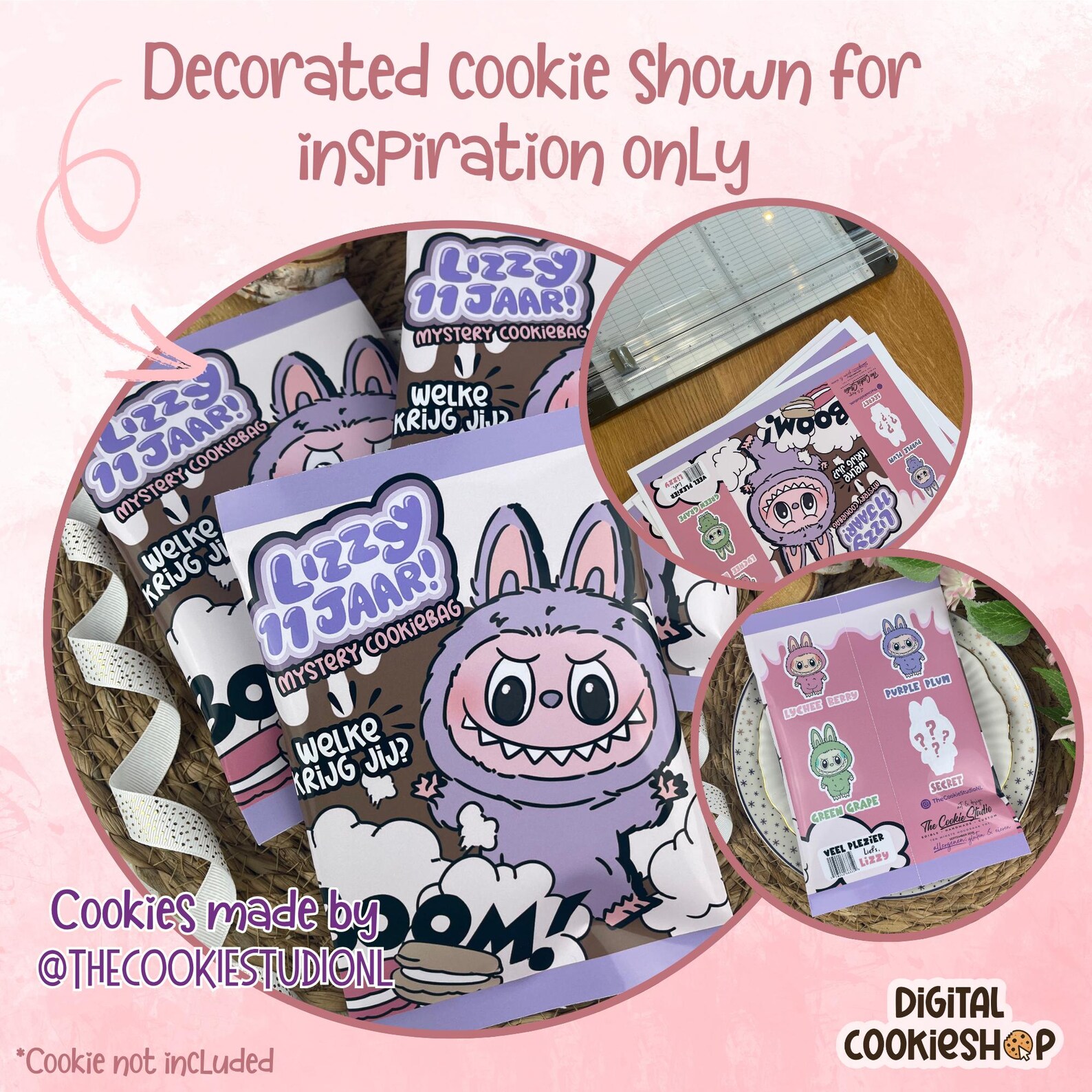 Labubu Printable Chip Bag – Cookie, Snack or Treat Bag Template ...