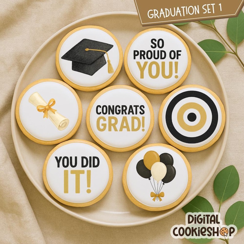 Graduation Cookie Edible Images: Eddie Printer Frosting Sheets (instant ...