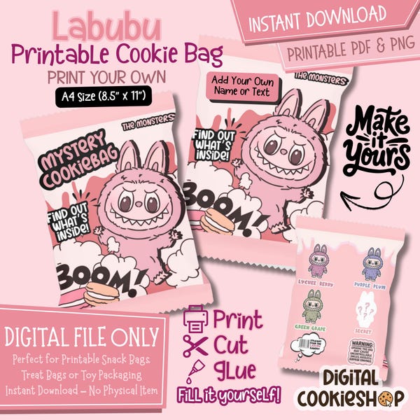 Labubu Template Box - Etsy