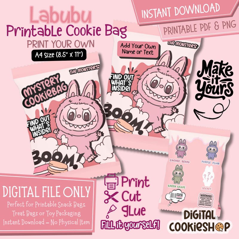 Labubu Paper Doll - Etsy