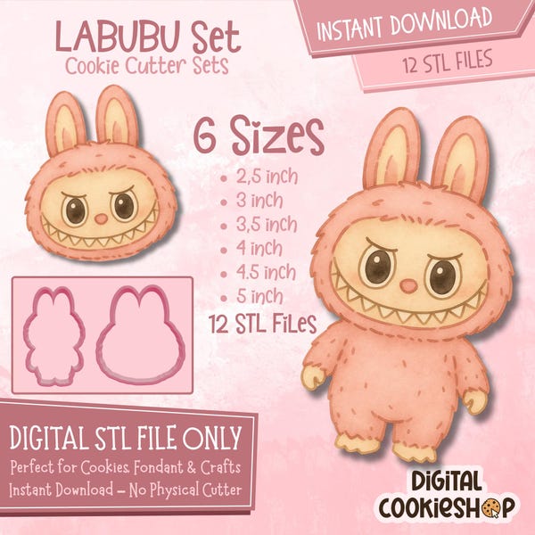 Labubu Face 3d Printed - Etsy