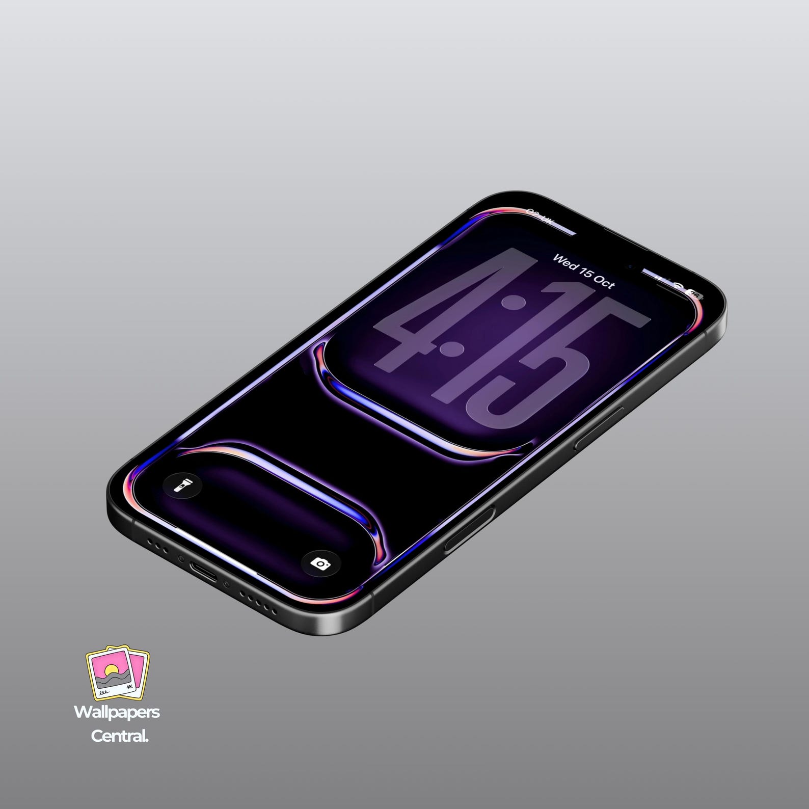 Purple Liquid Glass iPhone Wallpaper | Purple OLED Lockscreen ...
