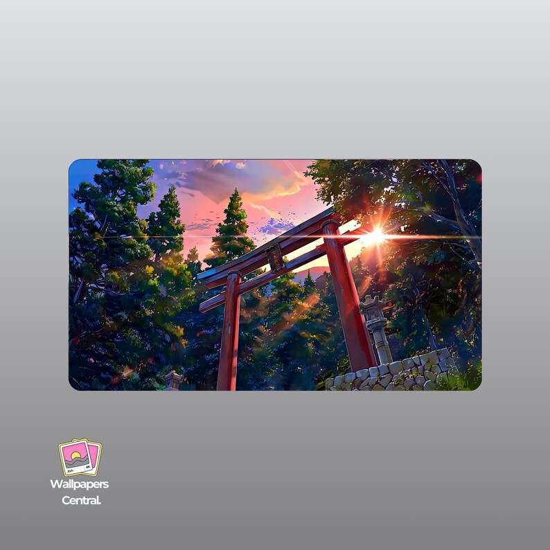 Japanese Torii Gate Desktop Wallpaper | Anime Shrine Sunset 4K ...