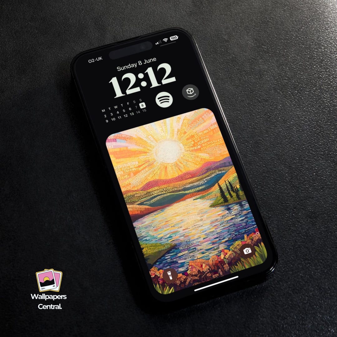 Sunrise Over the Lake – Inspirational Text Landscape Lock Screen ...