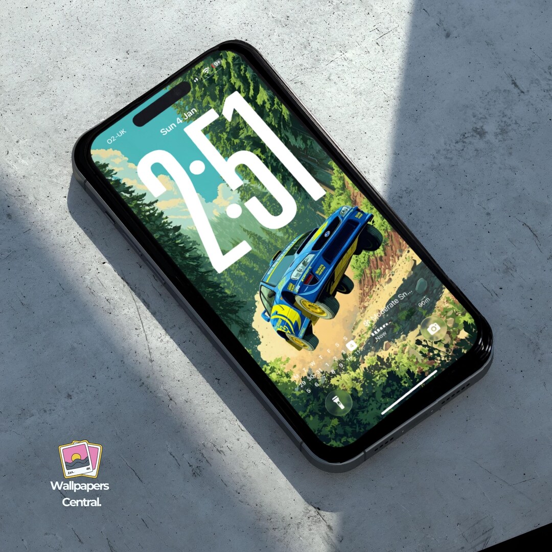 Rally Car Phone Wallpaper | 4K iPhone Lockscreen | HD Blue JDM Racing ...