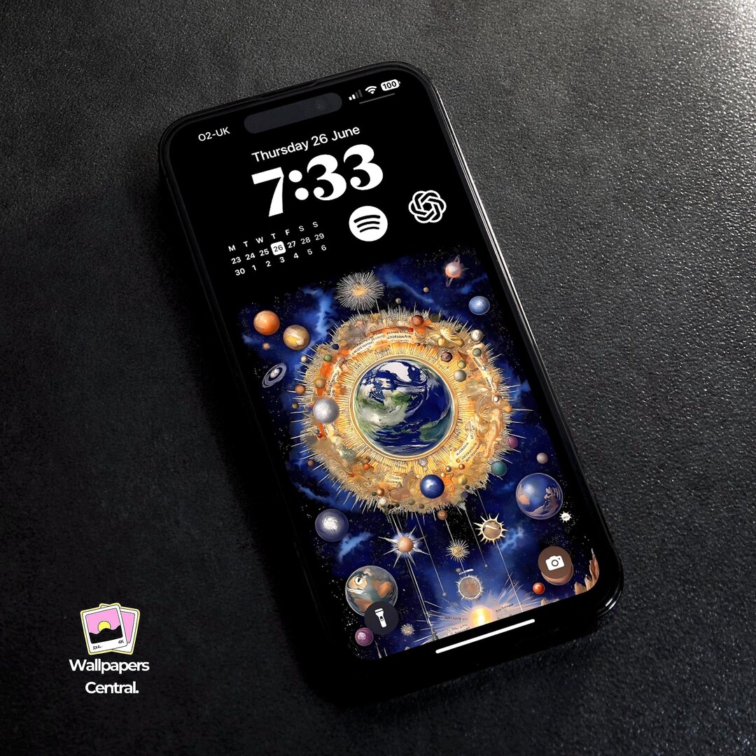 Earth and Planets iPhone Wallpaper | 4K Ios Lockscreen (digital ...