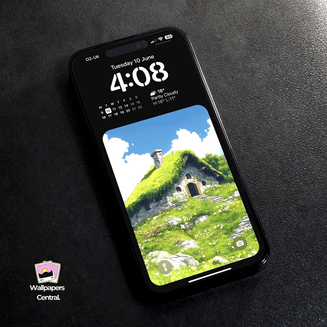 Hobbit Hill House iPhone Wallpaper | 4K Mobile Lock Screen (digital ...