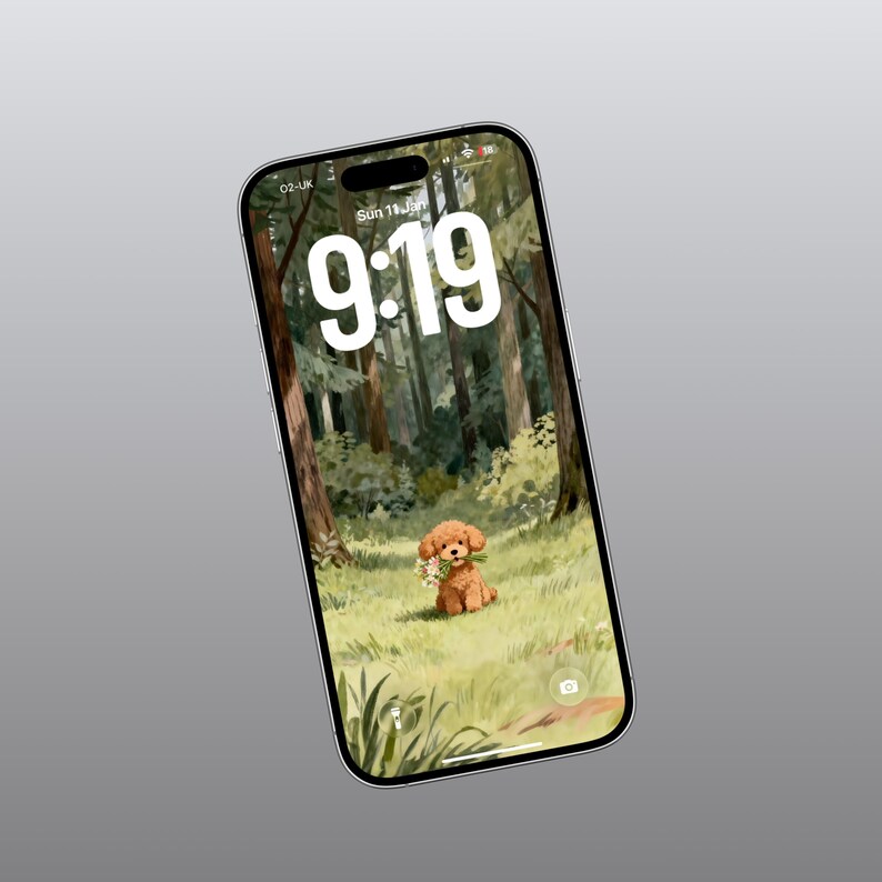 Dog Forest 4K Phone Wallpaper | Illustrated Puppy Art | Nature Phone ...