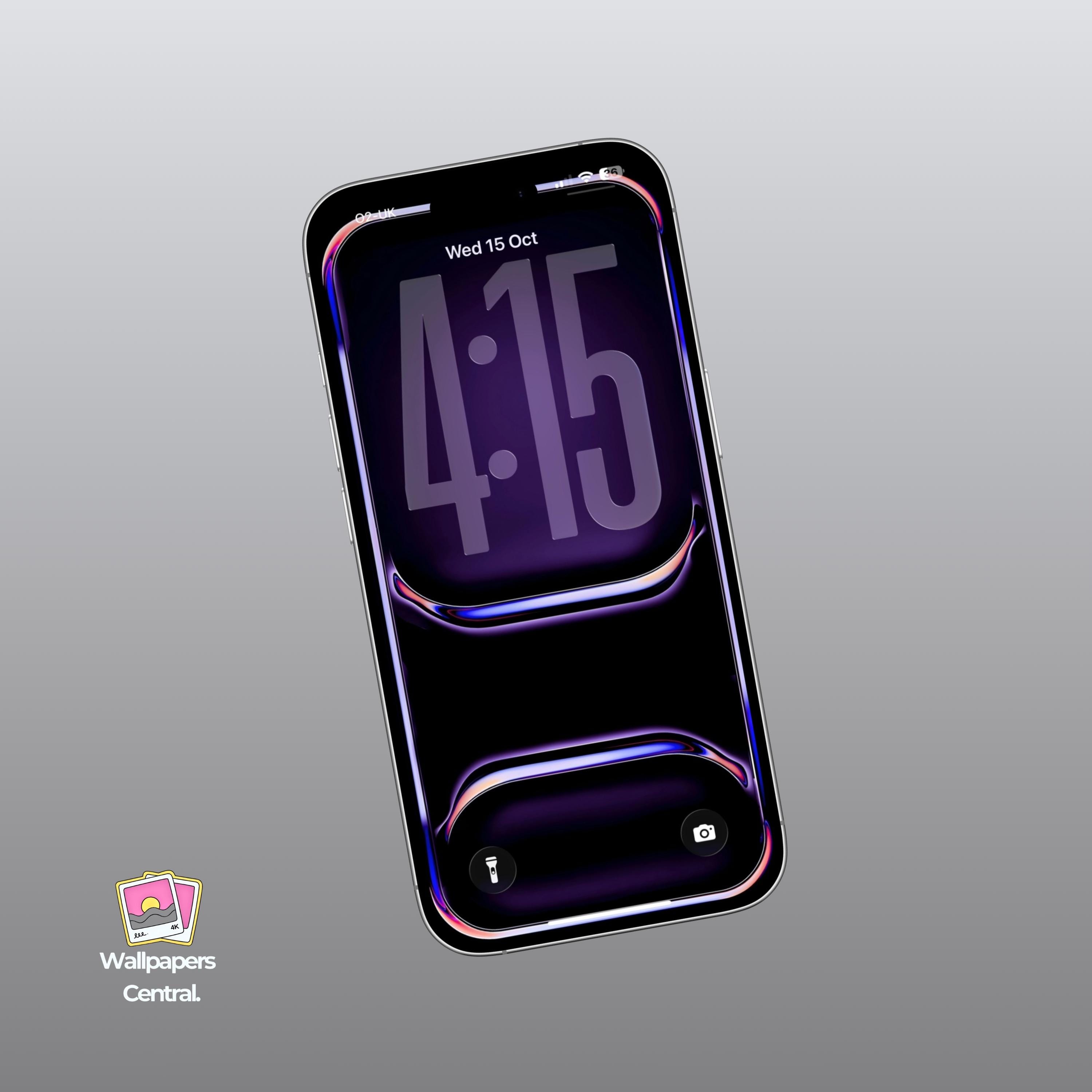 Purple Liquid Glass iPhone Wallpaper | Purple OLED Lockscreen ...