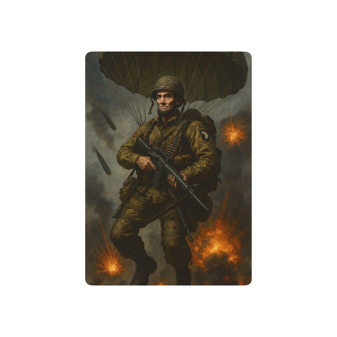 Airborne Abe Playing Cards, Military Poker Deck - Etsy