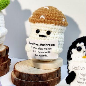 Positive Crochet Vegetables and Fruits, Crochet Desk Buddy, Emotional ...