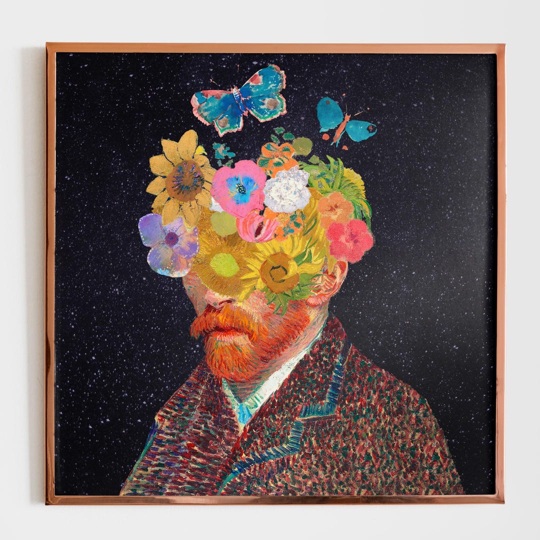 Vincent Van Gogh Printable Wall Art – Floral Galaxy Portrait ...