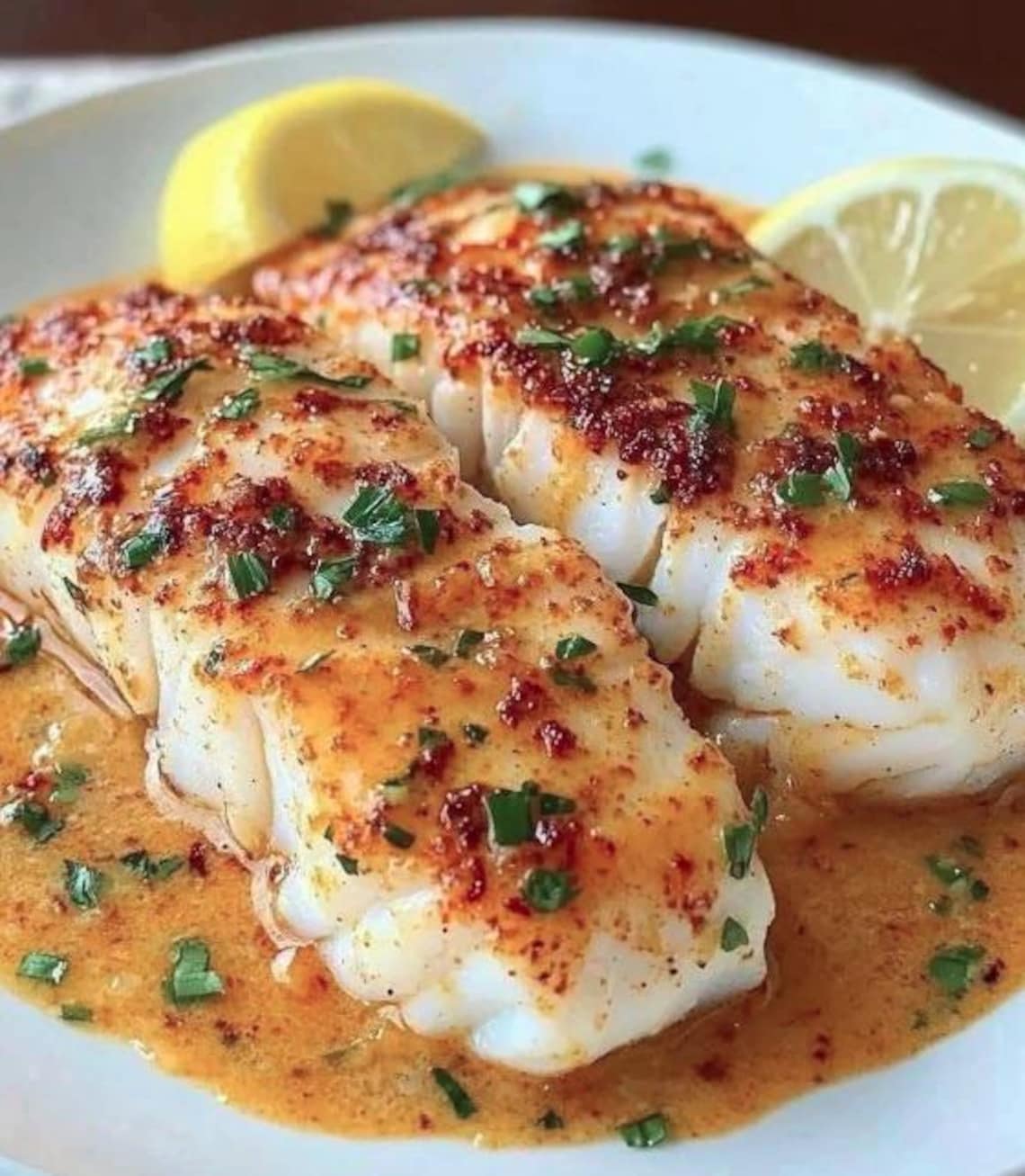 Baked Cod With Lemon Butter Sauce |printable PDF (digital Download) - Etsy