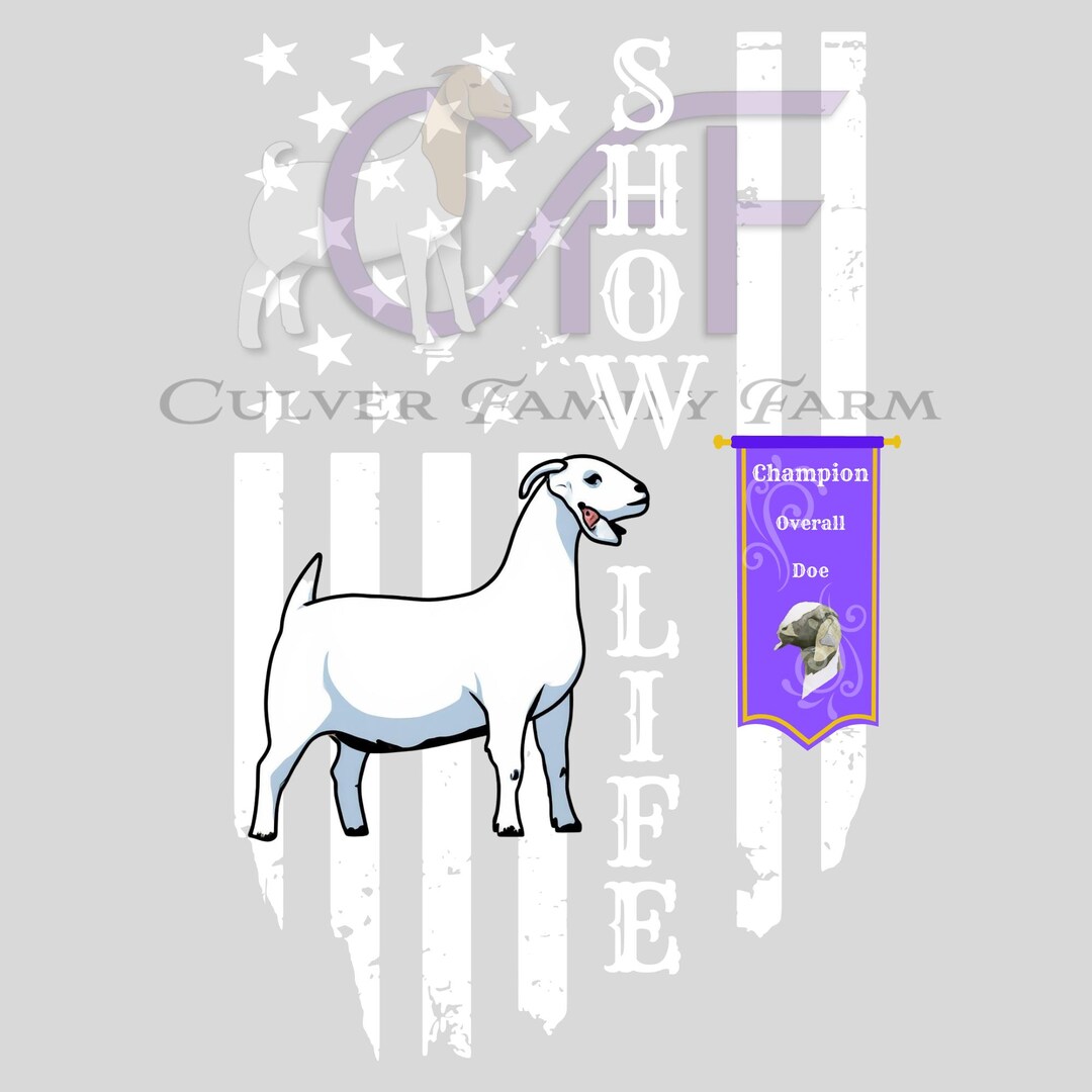 Livestock Stockshow Life, Goat, Boer, Doe, Downloadable, Graphic - Etsy