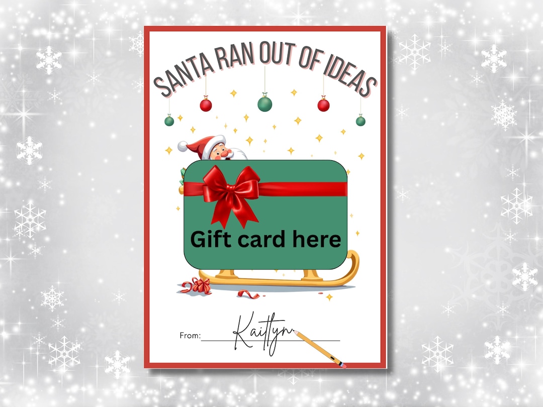 Funny Christmas Gift Card Holder, Snarky Humor Holiday Printable, Funny ...