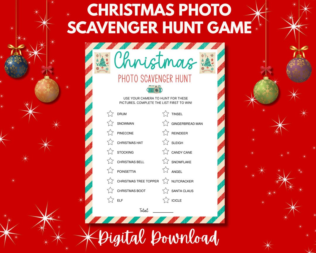 Printable Christmas Photo Scavenger Hunt - Etsy