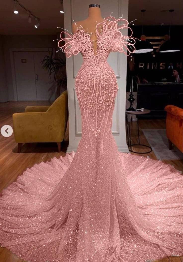 Pink Elegant Made to Order Bridal\evening\prom\wedding Dress - Etsy