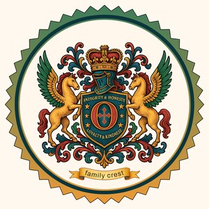 Custom Family Crest Design – Personalized Heraldic Emblem (digital ...