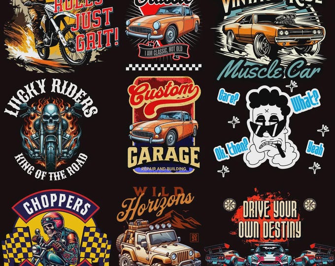 Biker & Racer Inspired PNG Streetwear – Edgy Car and Motorcycle Designs ...